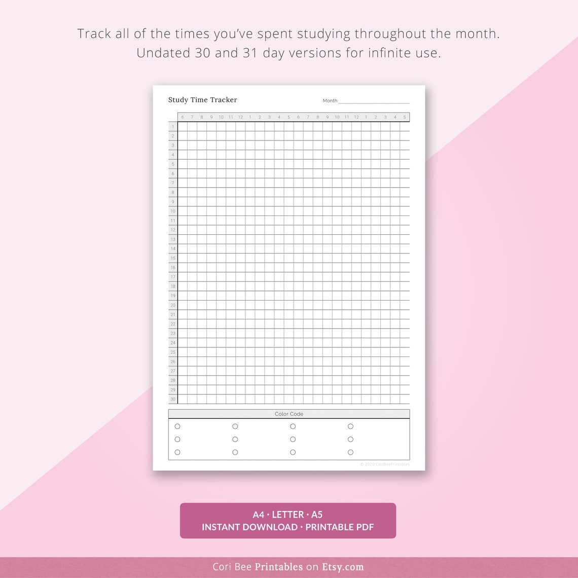 Studying Time Tracker, Study Tracker, Study Planner, Studying Tracker ...