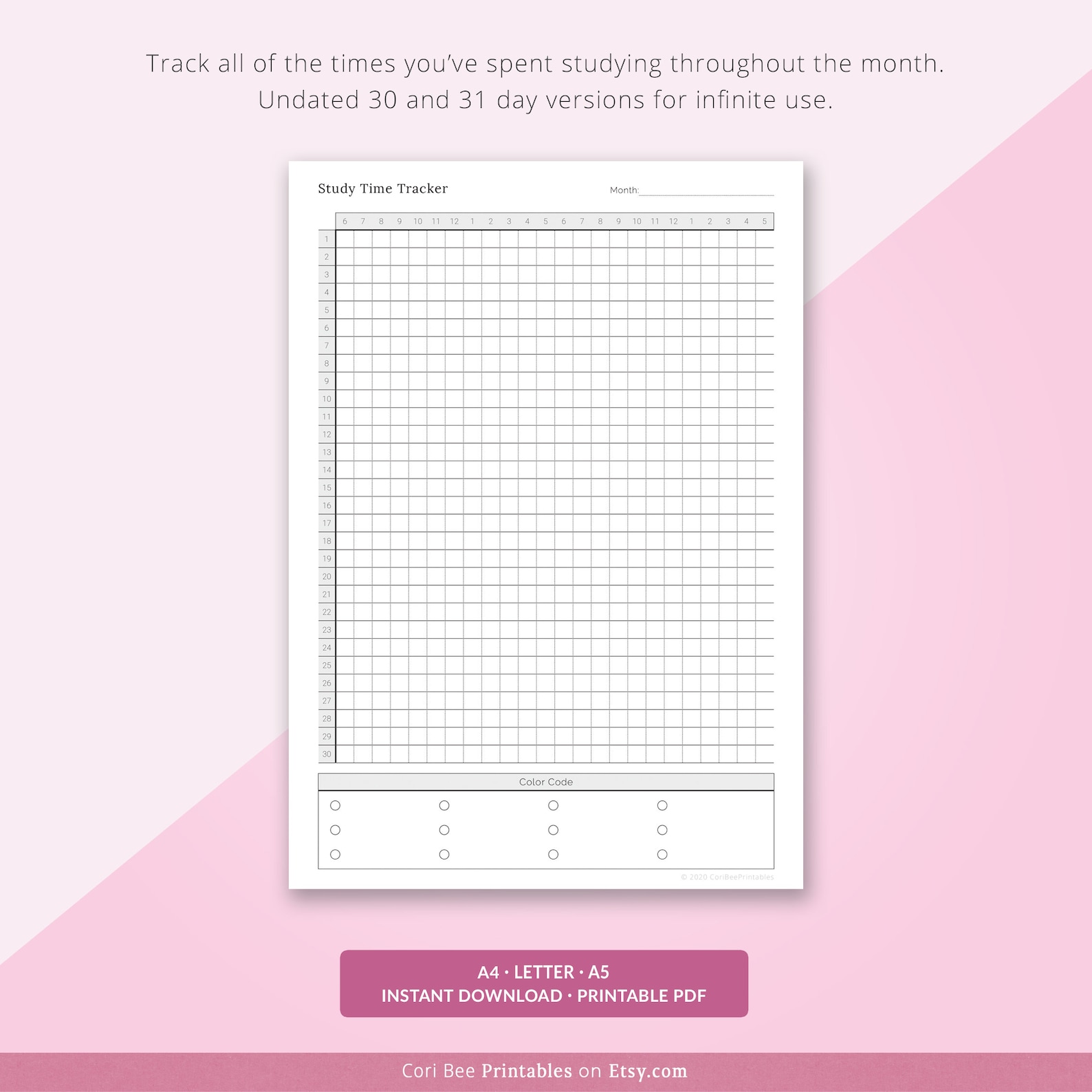Studying Time Tracker, Study Tracker, Study Planner, Studying Tracker ...