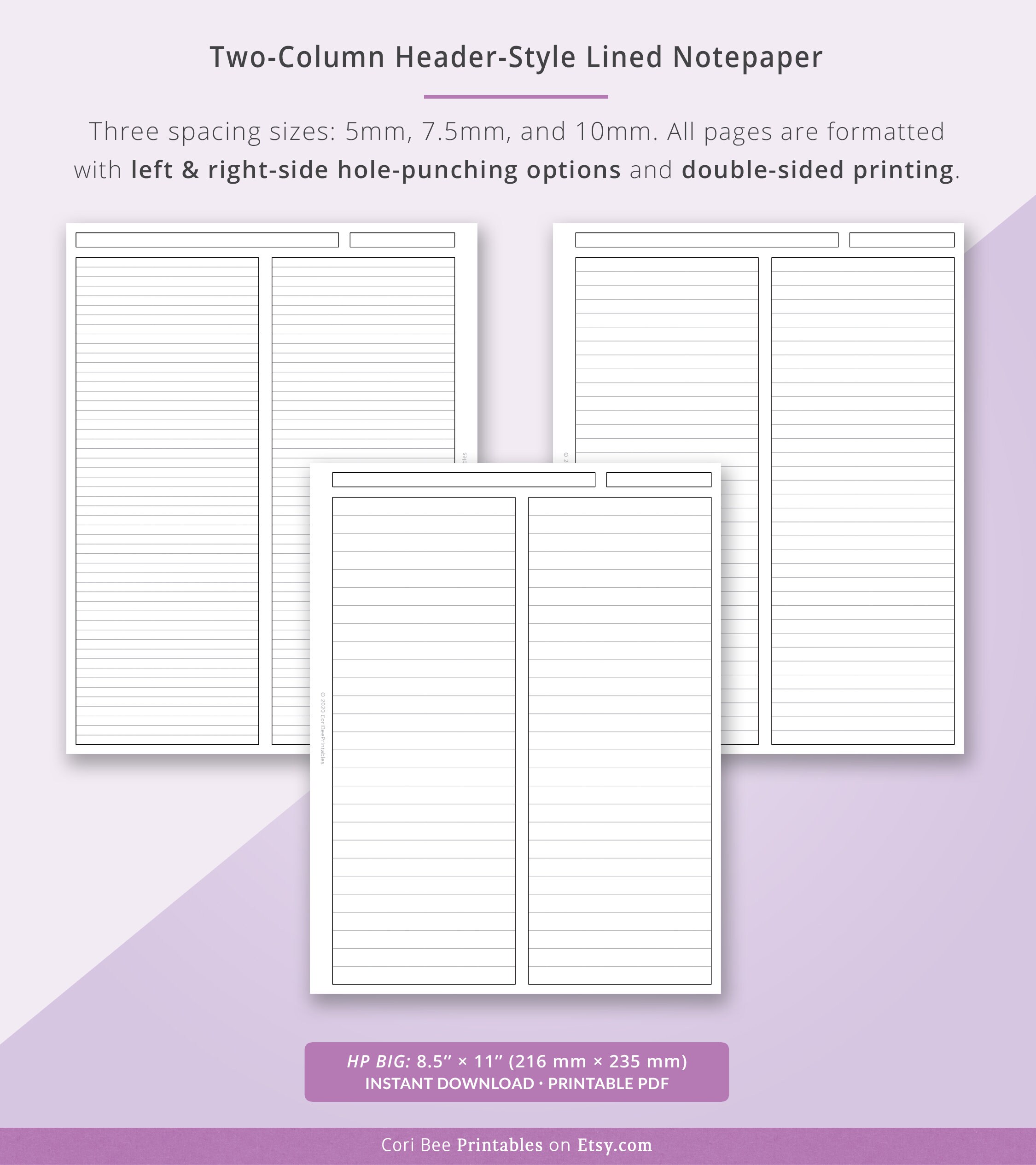 Big Happy Planner Inserts, Happy Planner Printable, Big HP, Letter ...