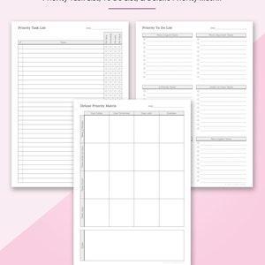 Productivity Planner Bundle, Deluxe Priority Matrix, 100 Days of ...