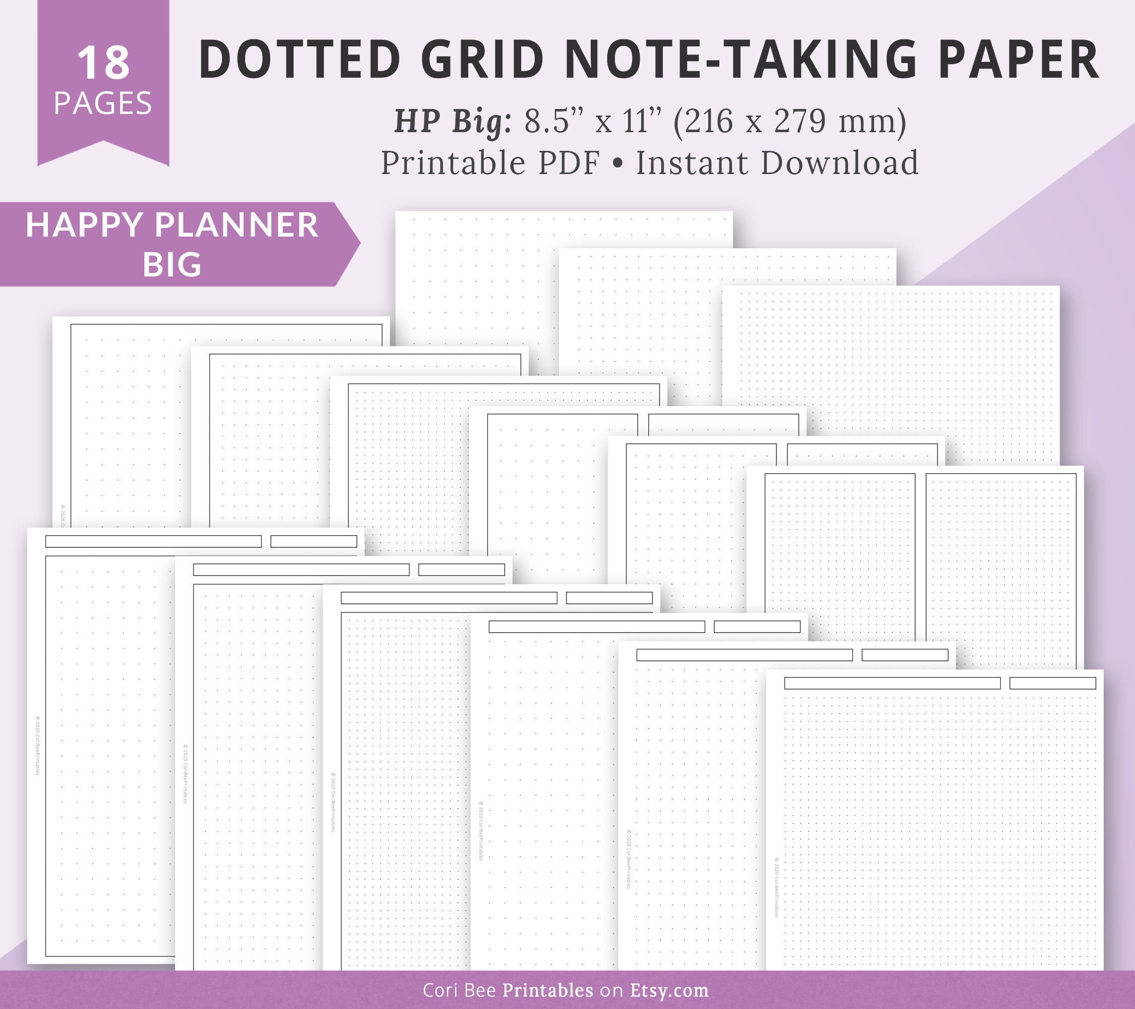 Big Happy Planner Template Printable Happy Planner Insert | Etsy