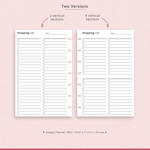 Editable Shopping List, Fillable to Do List Template, Editable Mini HP ...