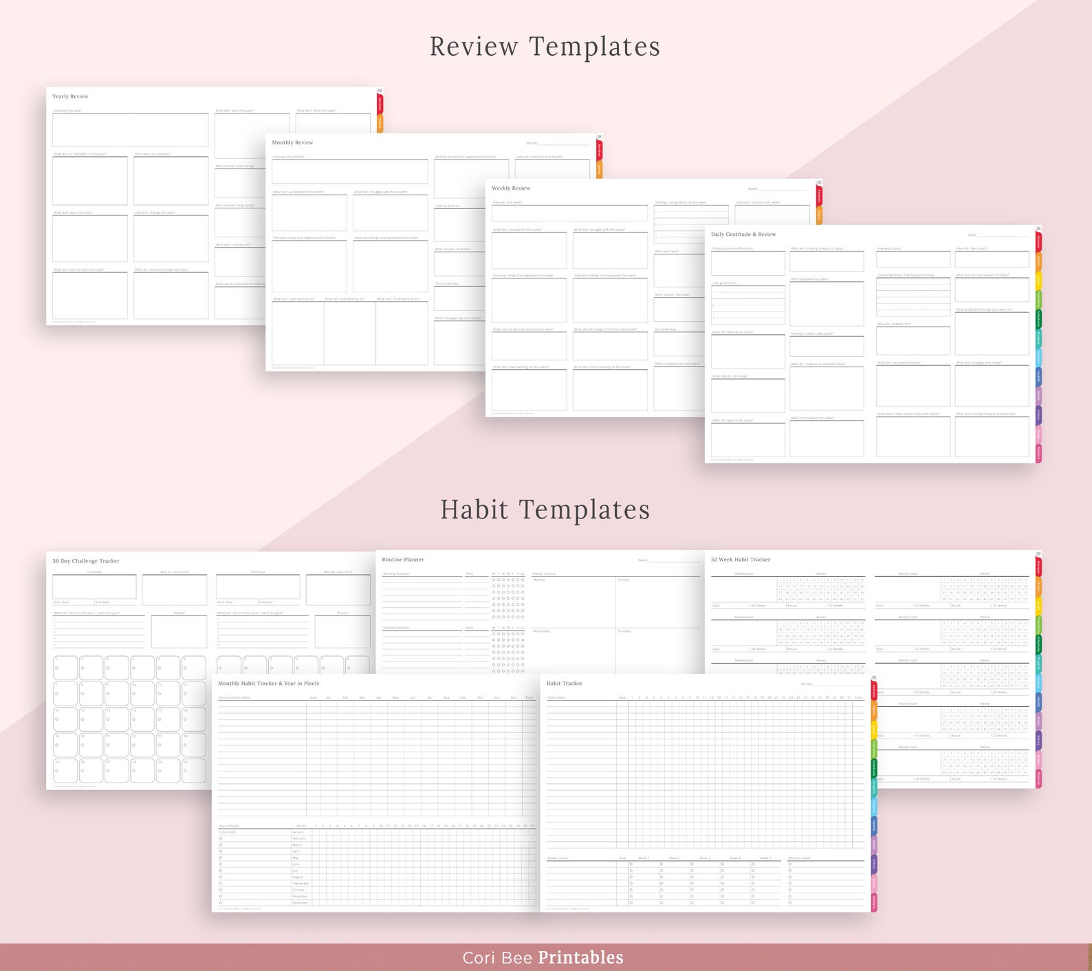 Undated Landscape Digital Planner Goodnotes Planner Digital - Etsy