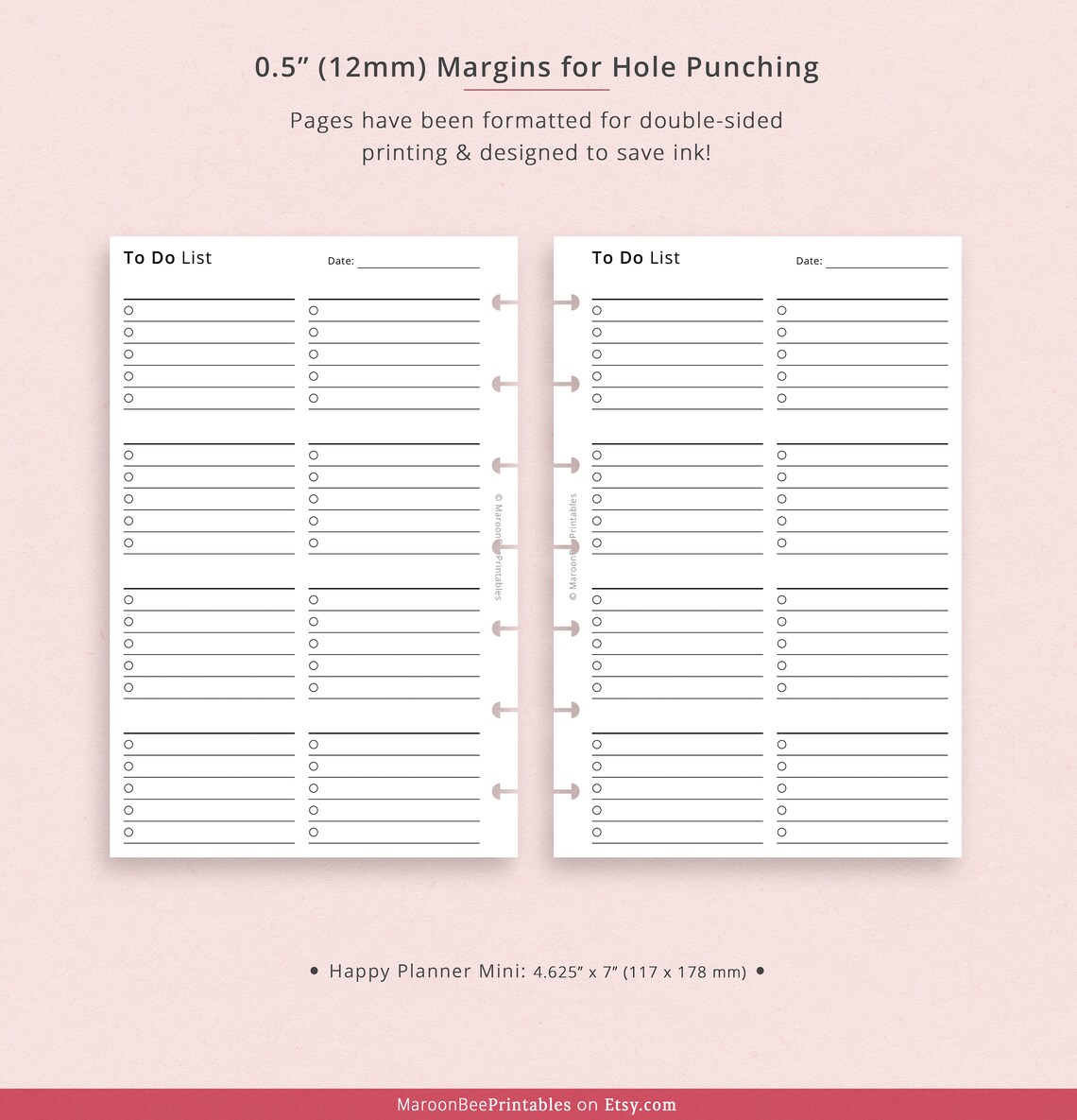 Editable to Do List, Fillable to Do List Template, Editable Mini HP ...