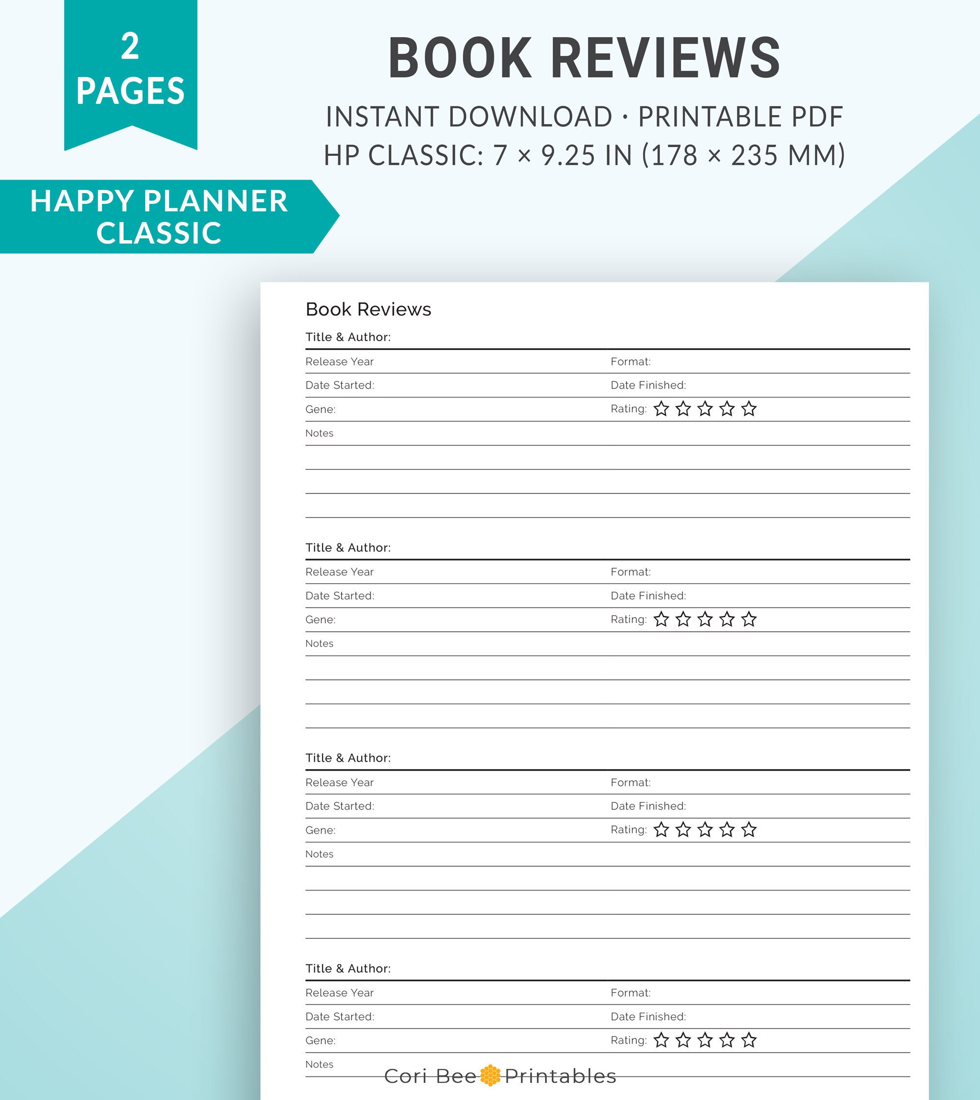 Book Review Happy Planner Classic Printable Inserts, Classic Happy ...