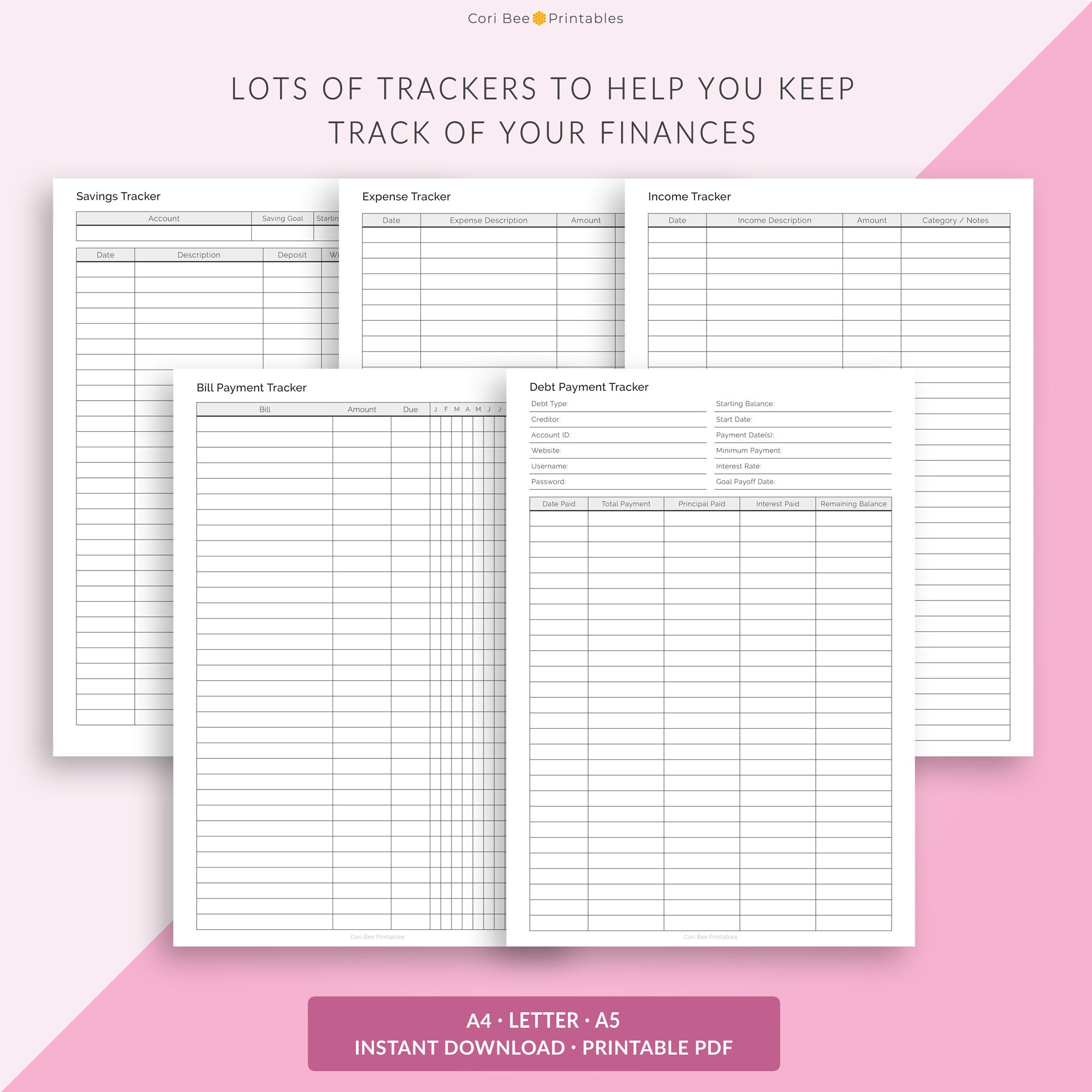 Finance Planner Bundle, Budget Planner Bundle, Financial Planner ...