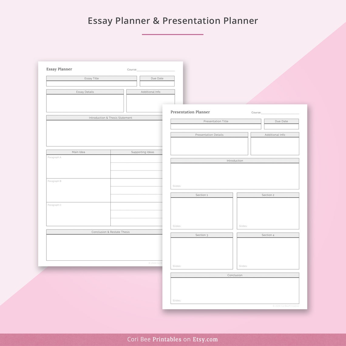 Student Planner Essentials Bundle Student Printables Student | Etsy