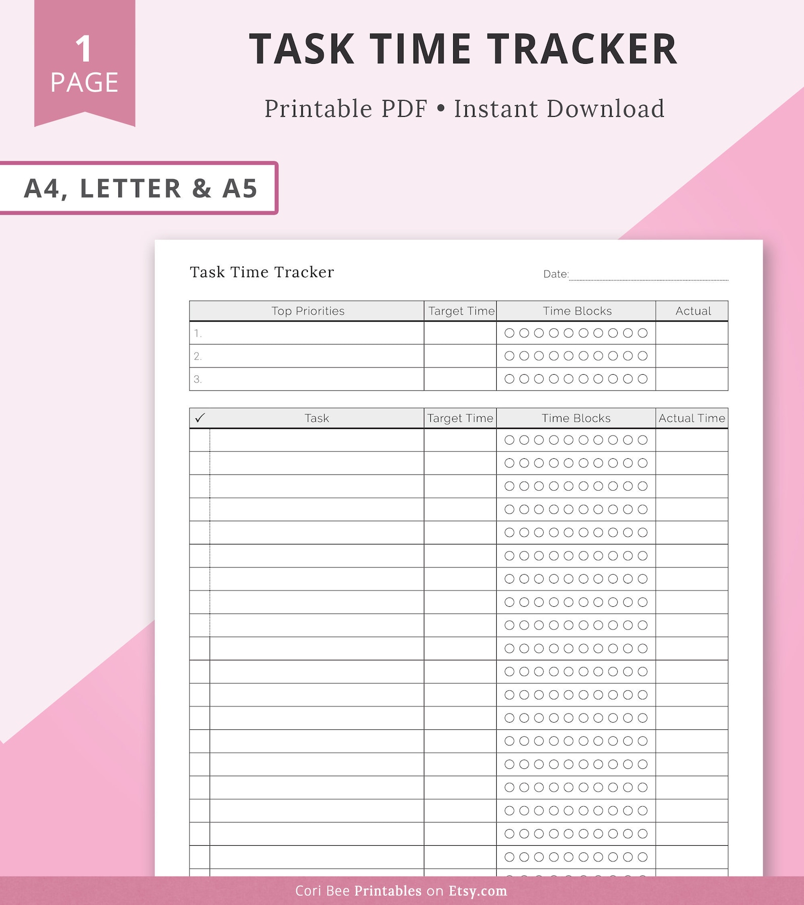 Task Time Tracker, Daily Time Tracker, Time Planner, Work Log ...