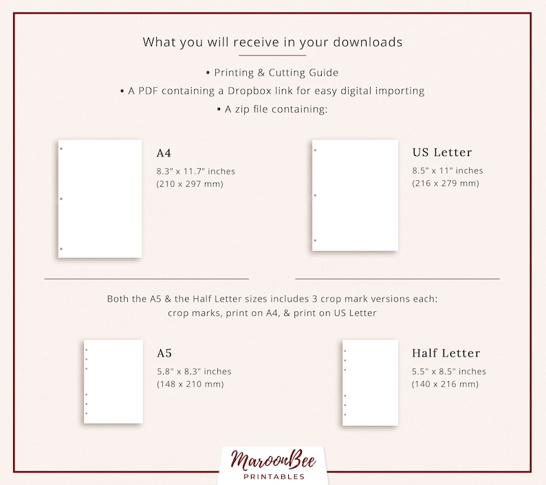 Editable Planner Essentials Bundle, Planner Printable Inserts, Daily ...