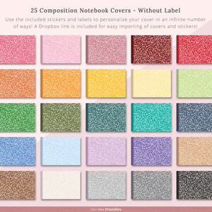 Composition Book Digital Notebook Covers, Composition Book Covers ...