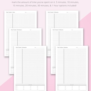 Time Tracker Printable, Task Time Tracker, Work Time Tracker, Study ...