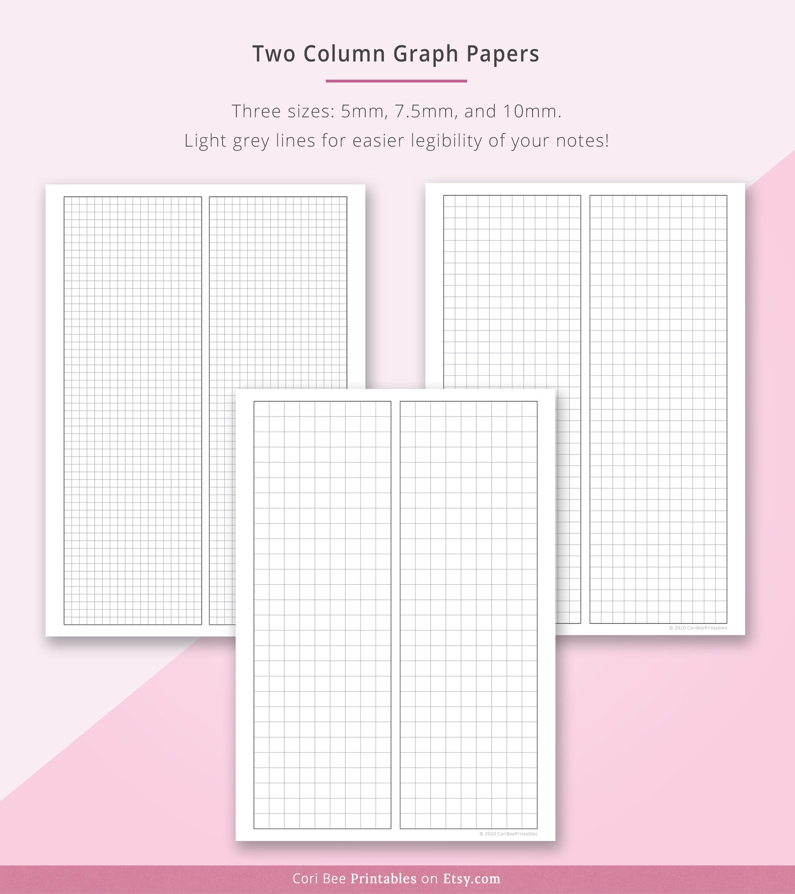 Graph Paper, Graph Note Paper, Graph Notebook Paper, Printable Graph ...