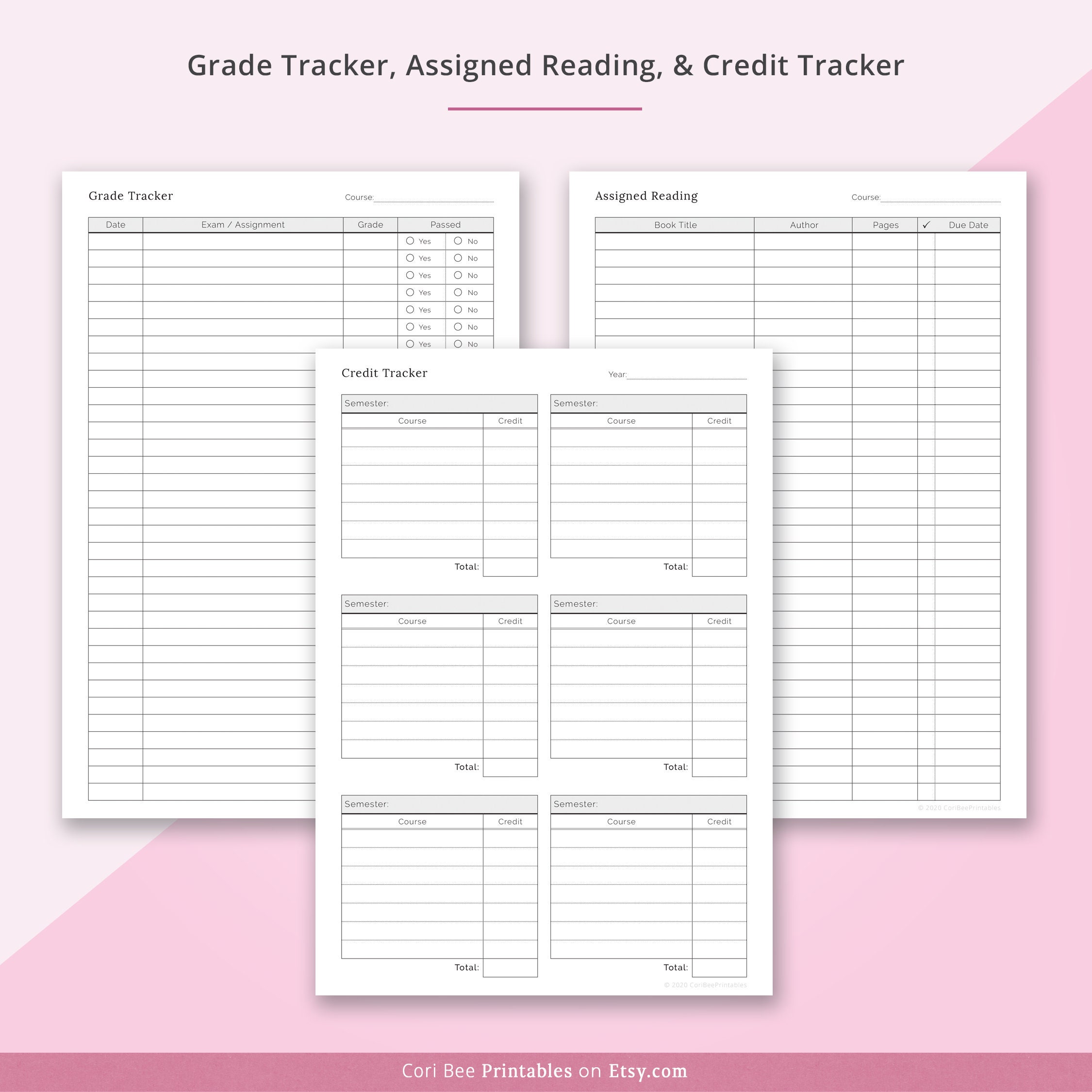 Student Planner Essentials Bundle Student Printables Student | Etsy
