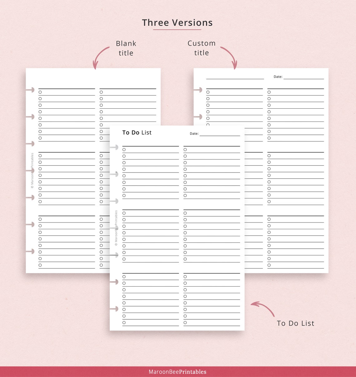 Editable to Do List, Fillable to Do List Template, Editable HP Insert ...