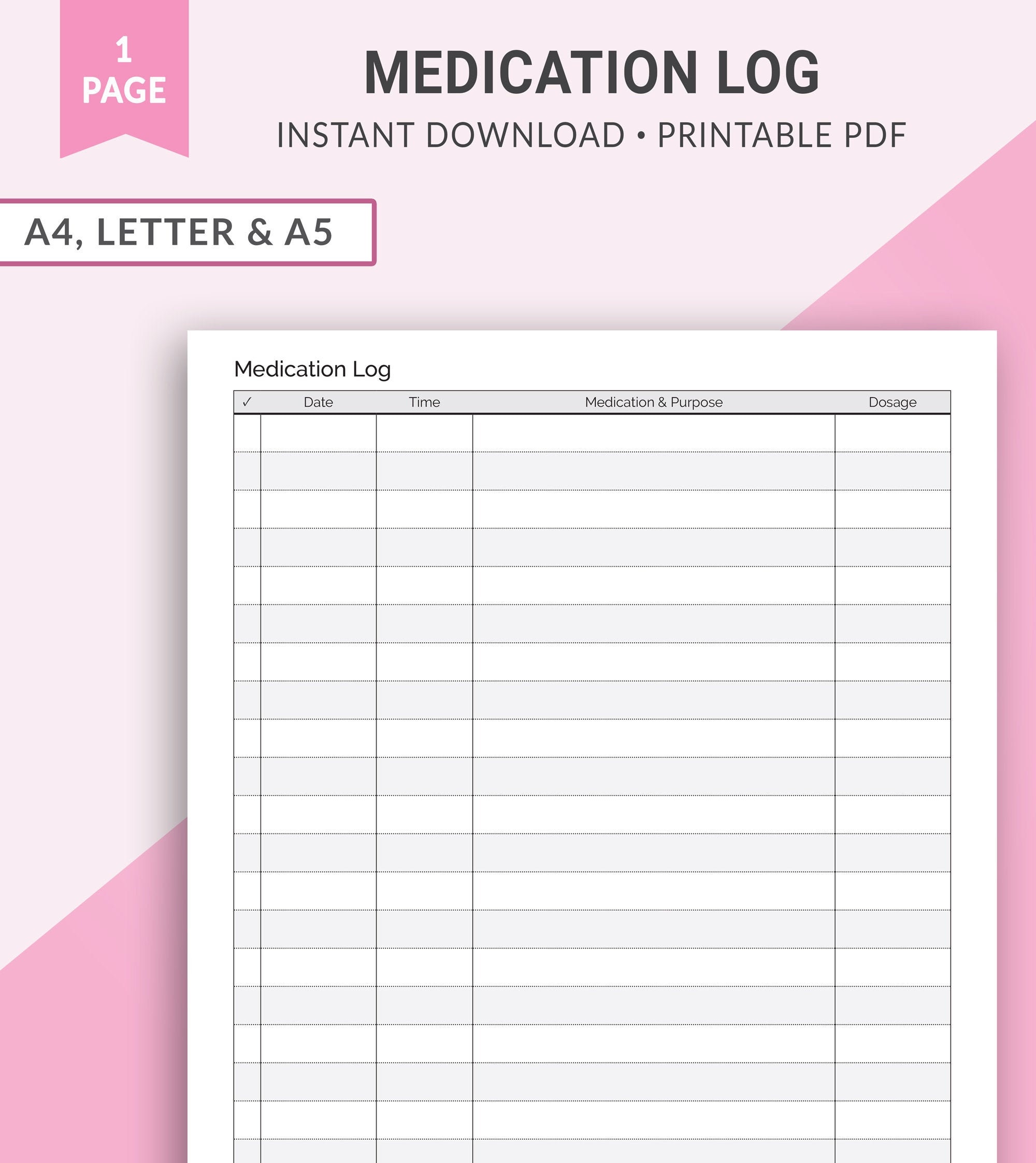 Medication Log, Mental Health Planner, Therapy Journal, Medicine ...