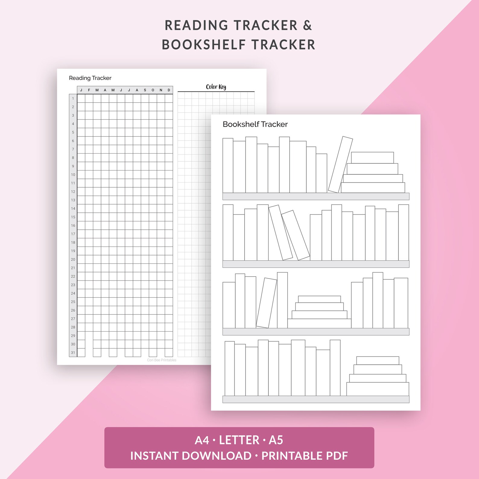 Reading Planner and Book Review Bundle Reading Journal | Etsy