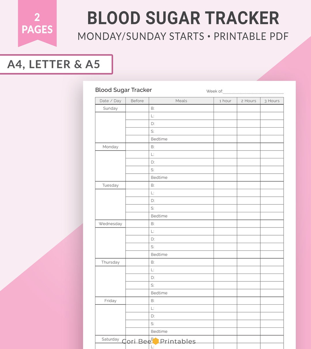 Blood Sugar Tracker, Insulin Tracker, Diabetes Tracker, Medical Tracker ...