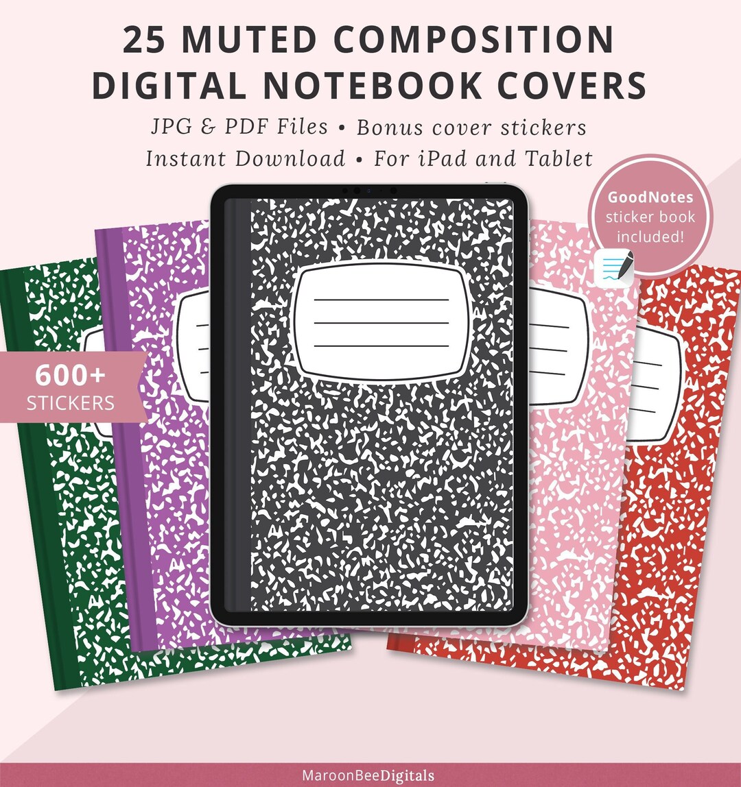 Muted Composition Notebook Covers, Muted Composition Book Covers ...