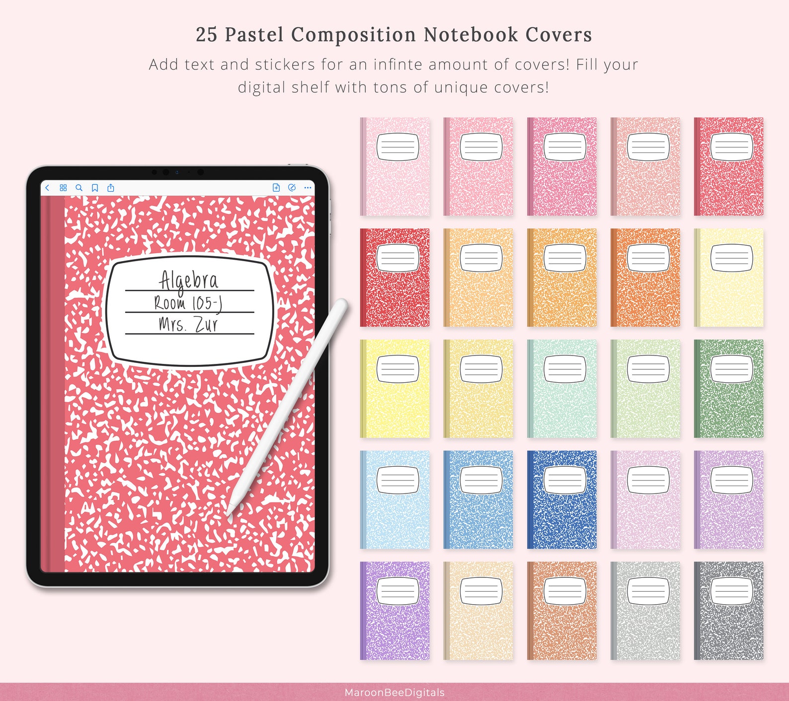 Pastel Composition Notebook Covers, Pastel Composition Book Covers ...