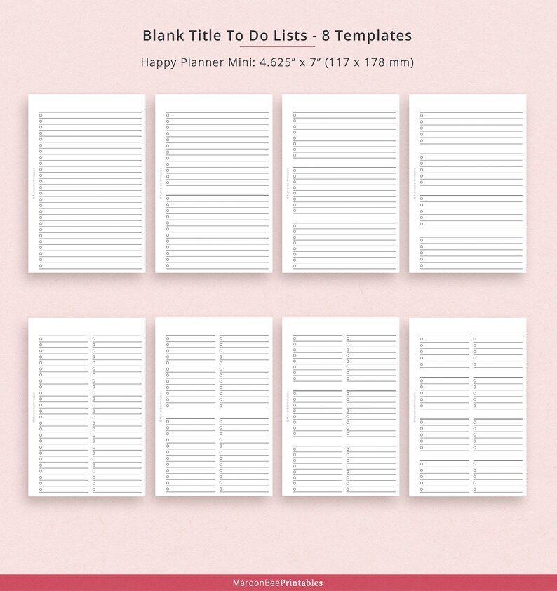 Editable to Do List Bundle Fillable to Do Lists Editable - Etsy