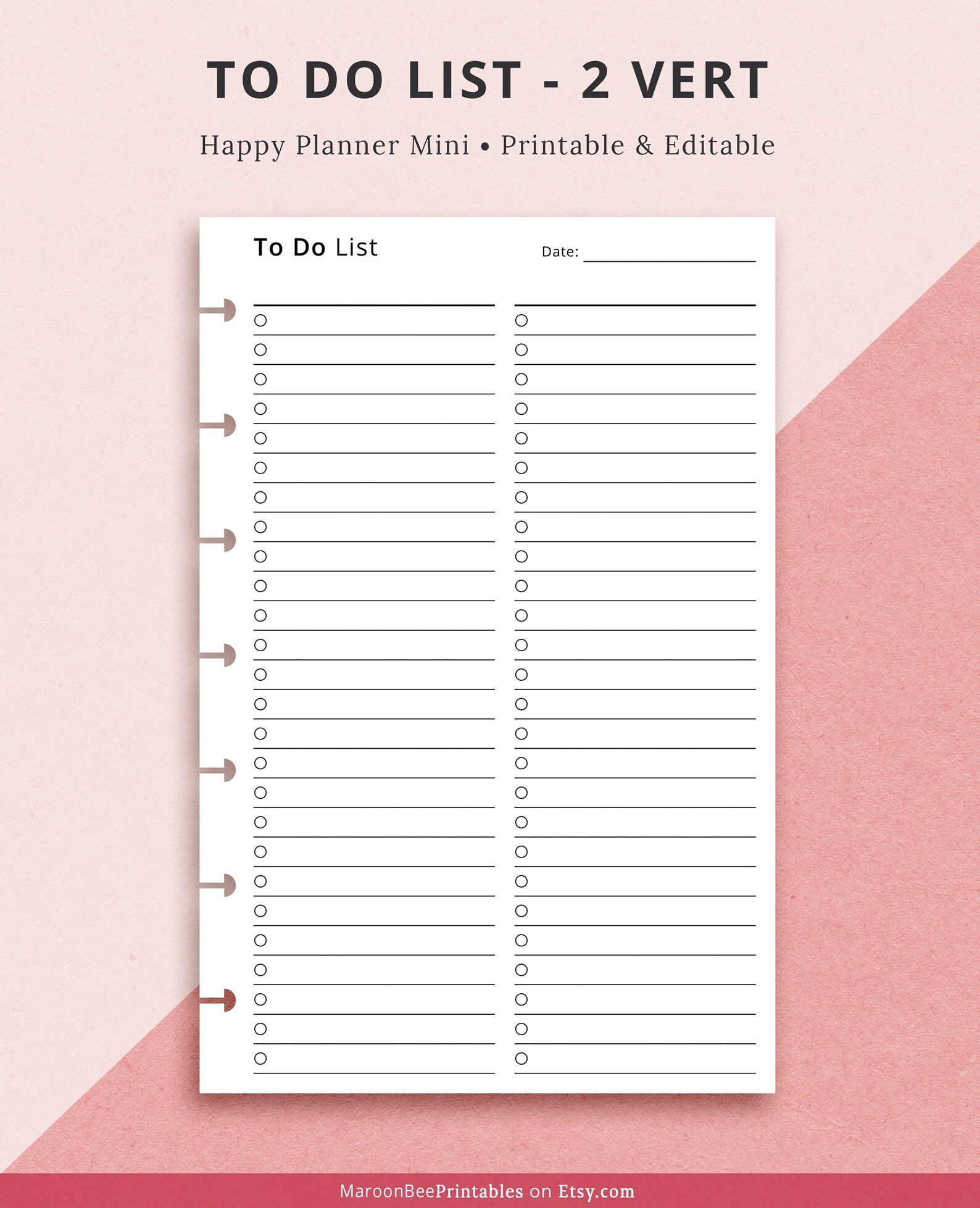Editable to Do List, Fillable to Do List Template, Editable HP Insert ...