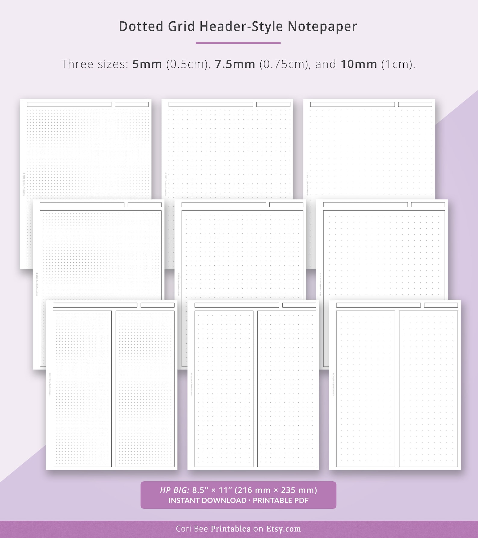 Big Happy Planner Template, Printable Happy Planner Insert, Header ...