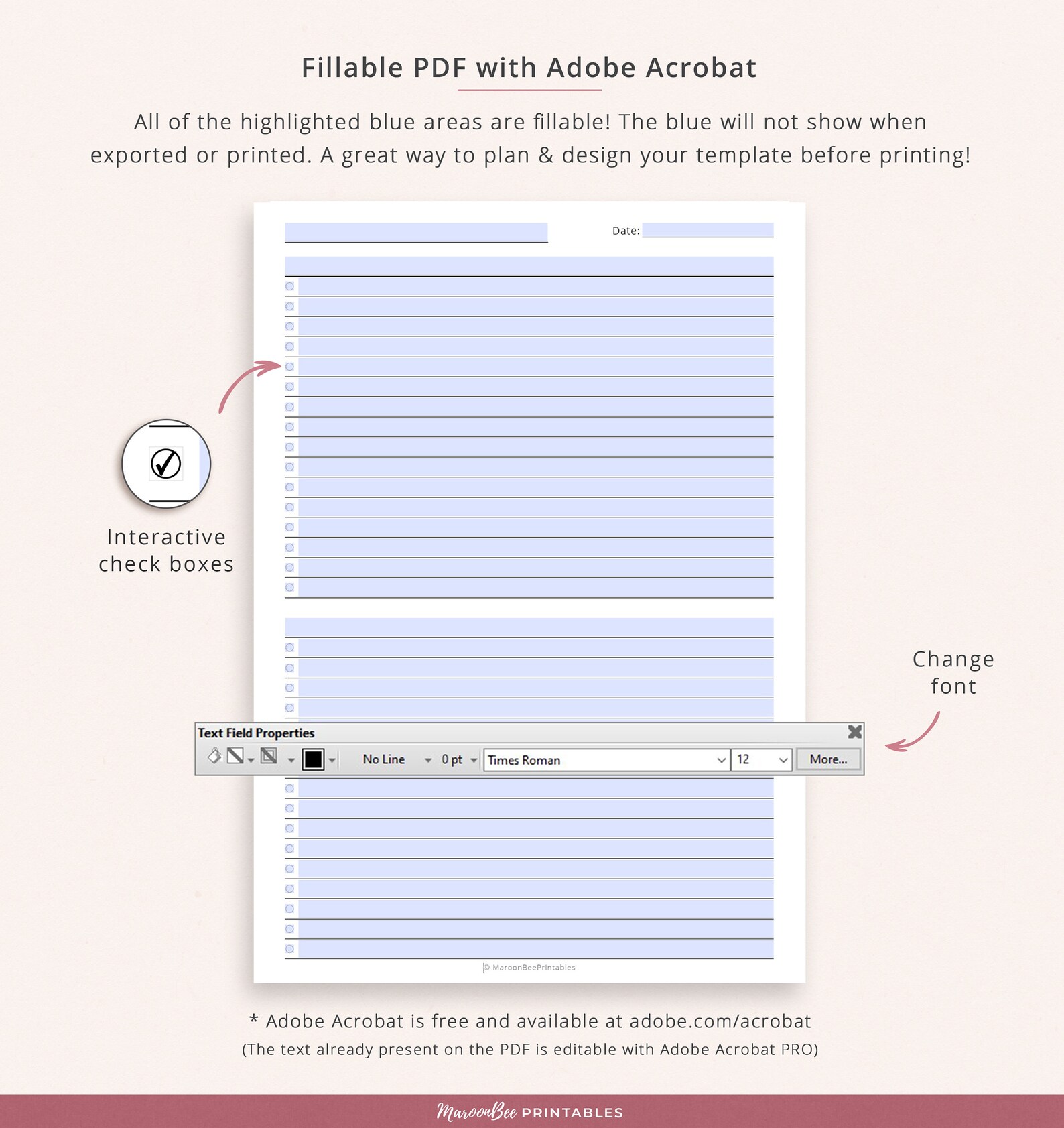 Editable to Do List Planner Insert Checklist Printable - Etsy