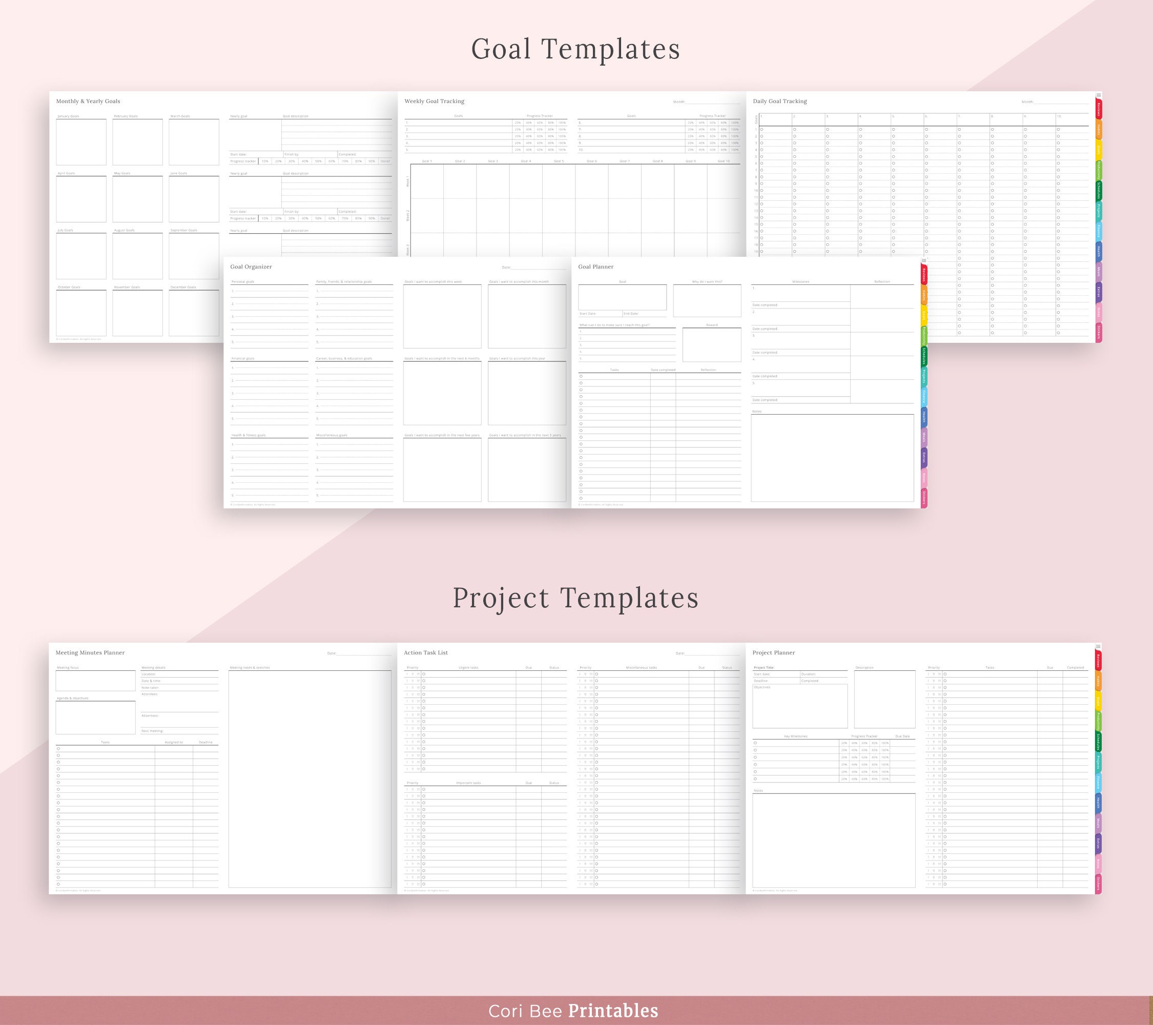 Undated Landscape Digital Planner GoodNotes Planner Digital | Etsy