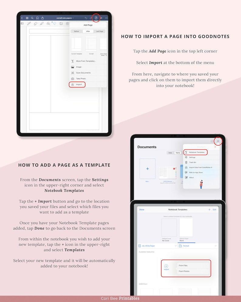 Goodnotes Digital Paper Goodnotes Template Ipad Planner - Etsy