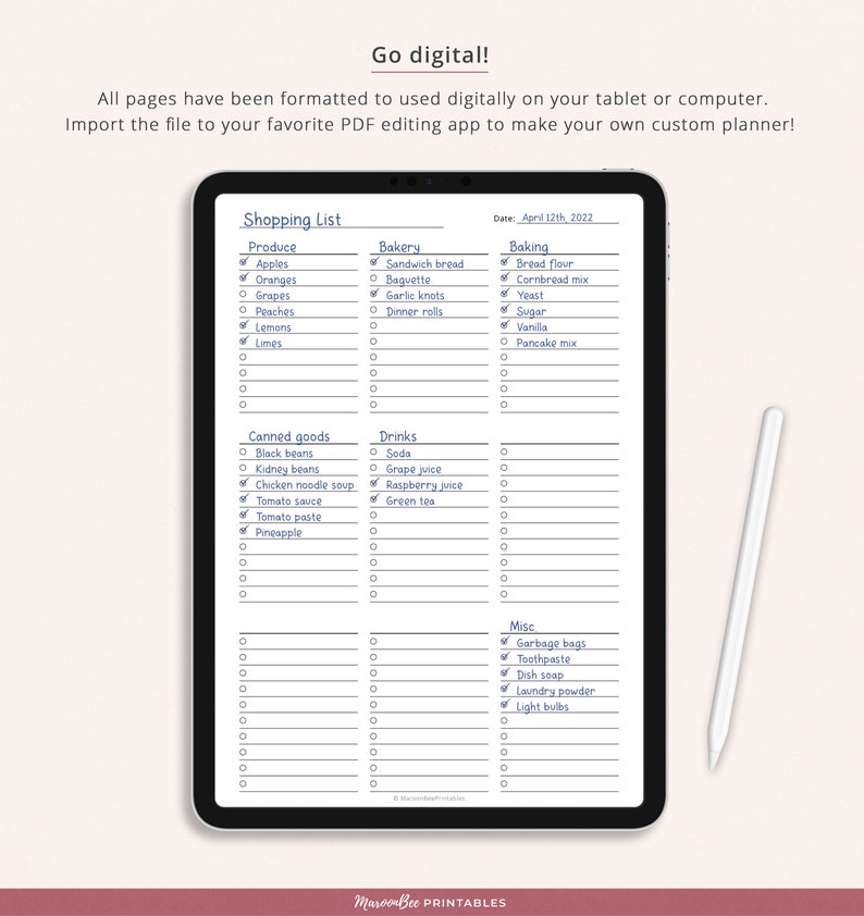 Editable to Do List Printable Planner Insert PDF, Fillable PDF ...