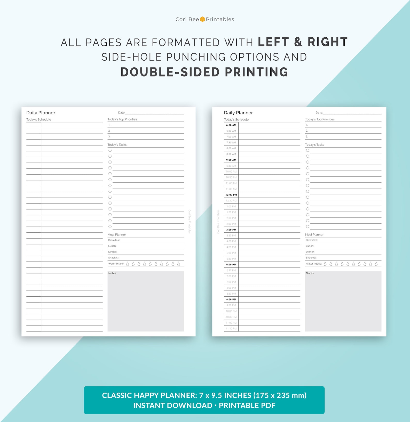 Happy Planner Printable Inserts, Classic Happy Planner Inserts, Planner ...