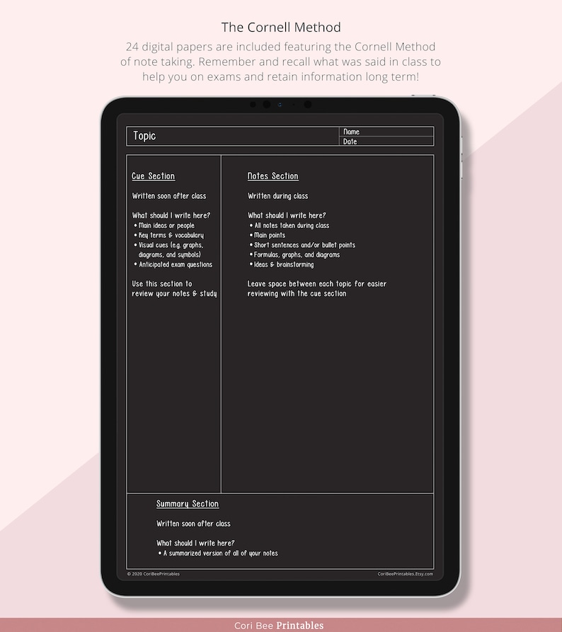 Goodnotes Digital Paper, Goodnotes Template, iPad Planner Template ...