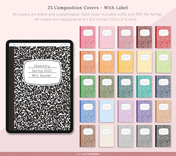 Composition Notebook Cover Clipart