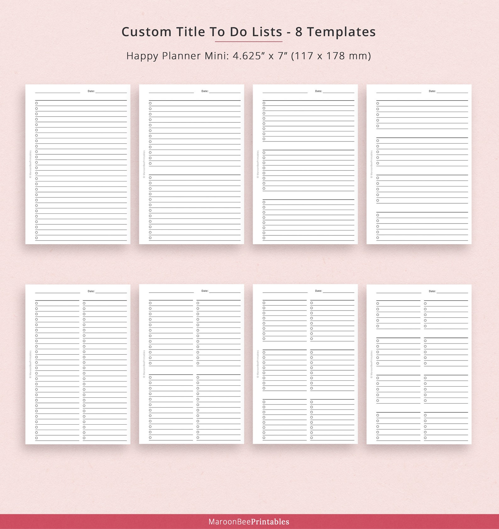 Editable to Do List Bundle Fillable to Do Lists Editable - Etsy