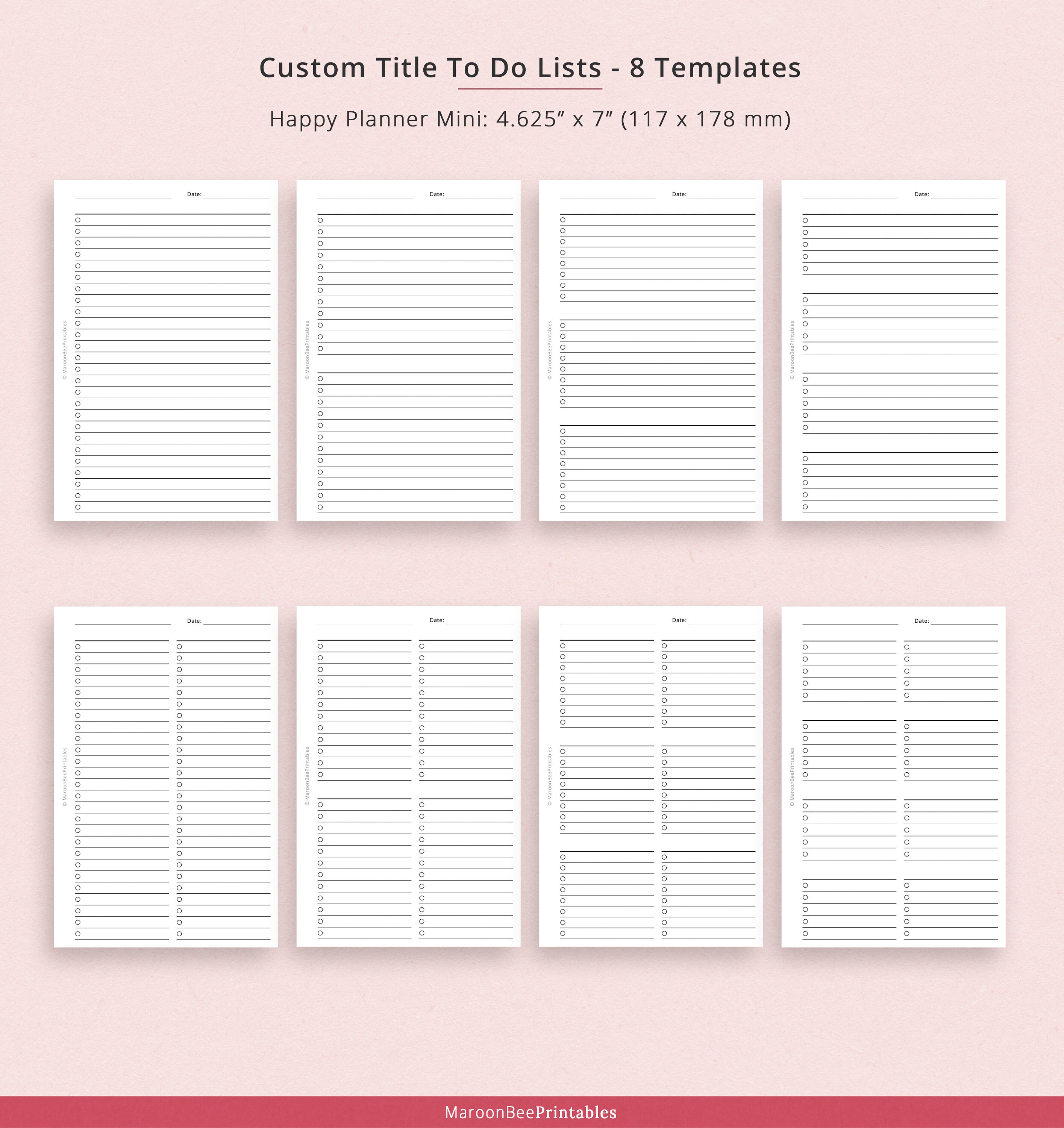Editable to Do List Bundle Fillable to Do Lists Editable - Etsy