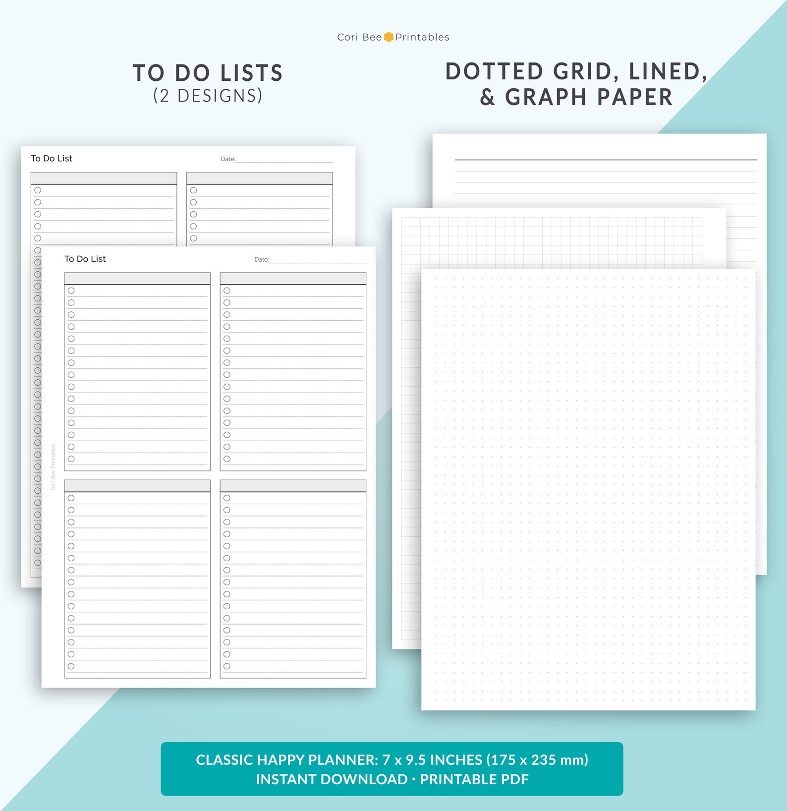 Happy Planner Printable Inserts, Classic Happy Planner Inserts, Planner ...