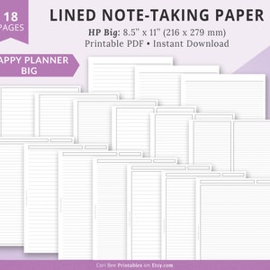 Big Happy Planner Template, Printable Happy Planner Insert, Dotted Grid ...
