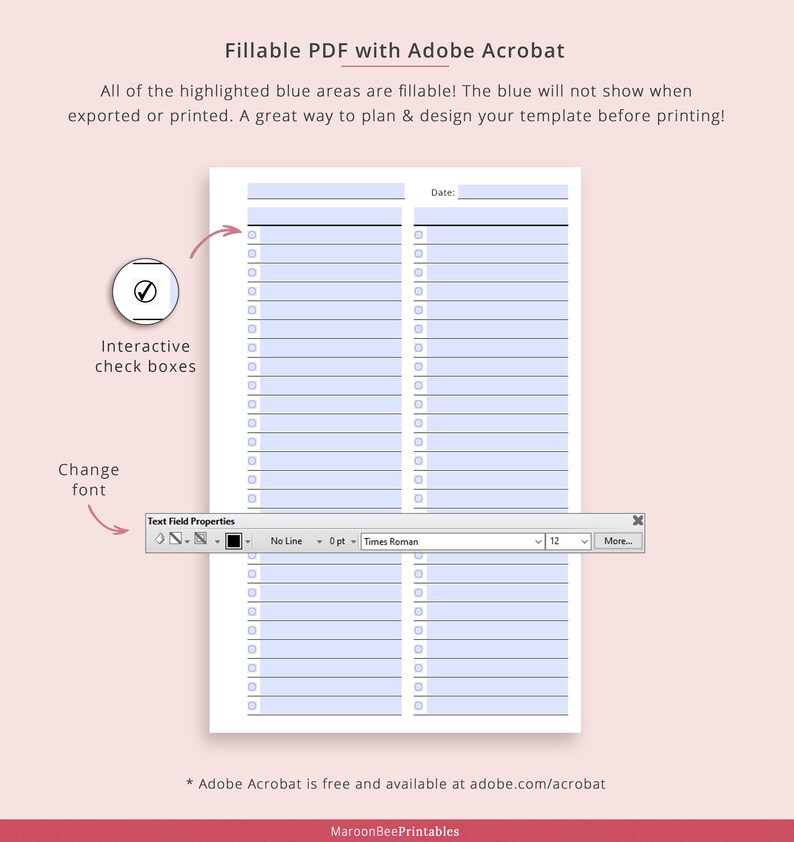 Editable to Do List Fillable to Do List Template Editable HP - Etsy