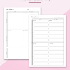 Productivity Planner Bundle, Deluxe Priority Matrix, 100 Days of ...