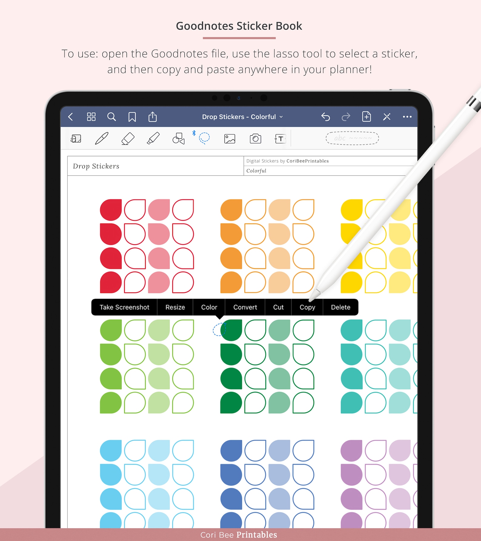 Goodnotes Digital Stickers Planner Stickers Drop Stickers - Etsy