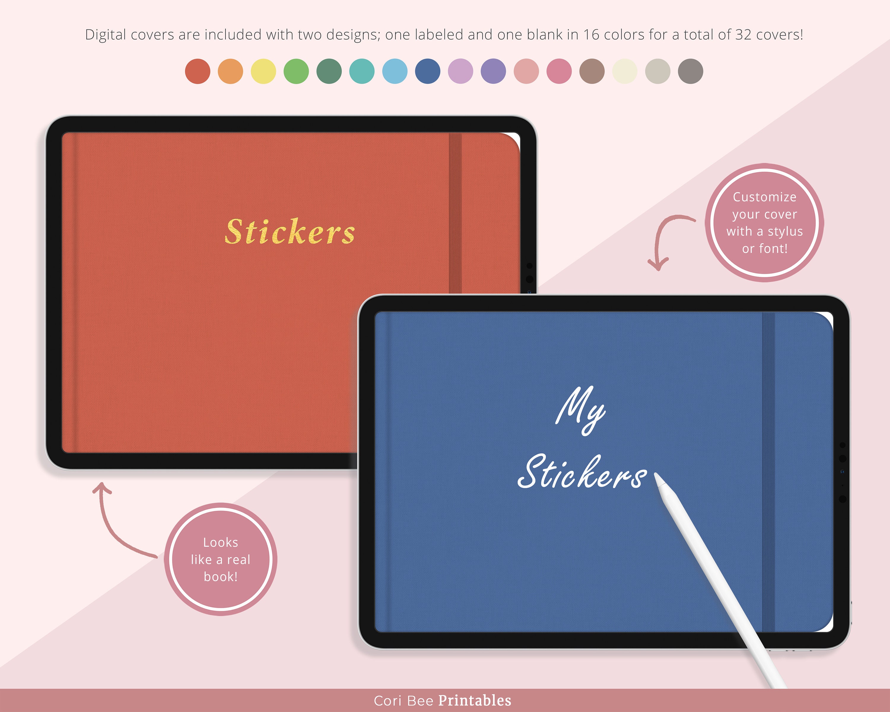 Blank Digital Sticker Book, Goodnotes Digital Planner Stickers, Blank ...