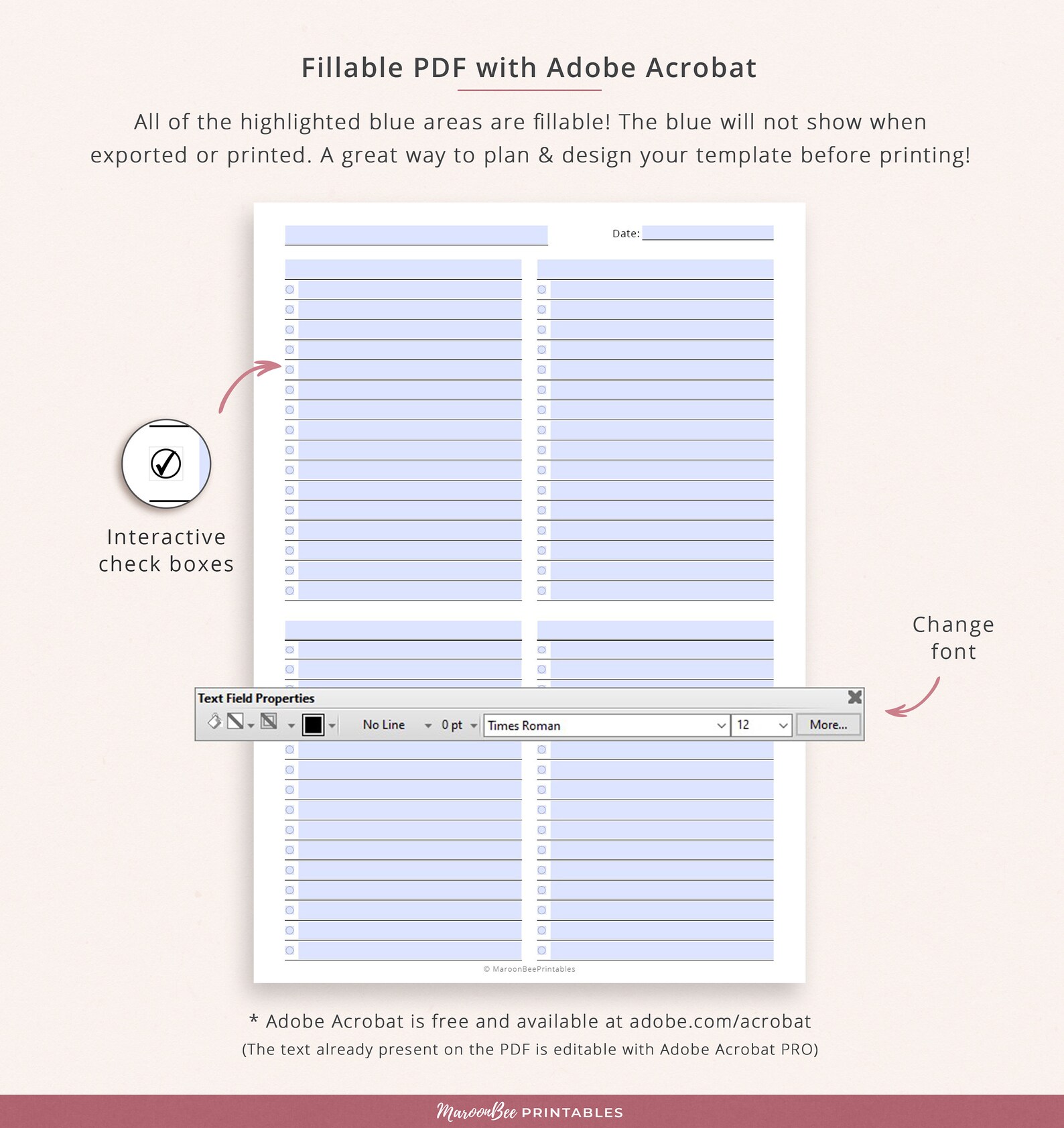 Editable to Do List Printable Template, Printable Fillable Todo List ...