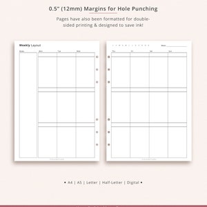 Editable Weekly Layout Printable Planner, Weekly Categories Planner ...