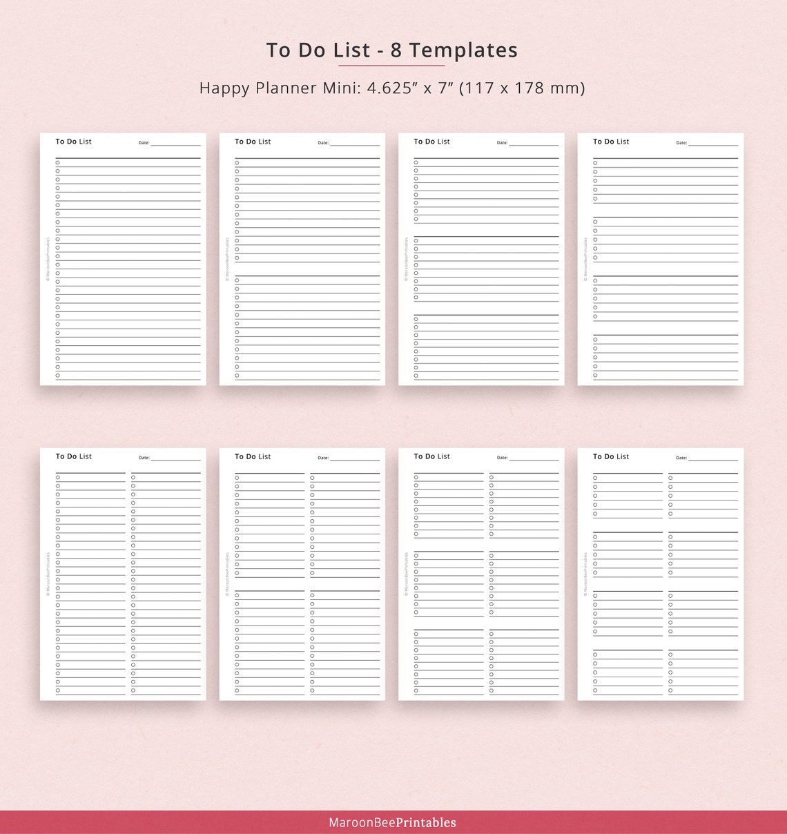 Editable to Do List Bundle Fillable to Do Lists Editable | Etsy