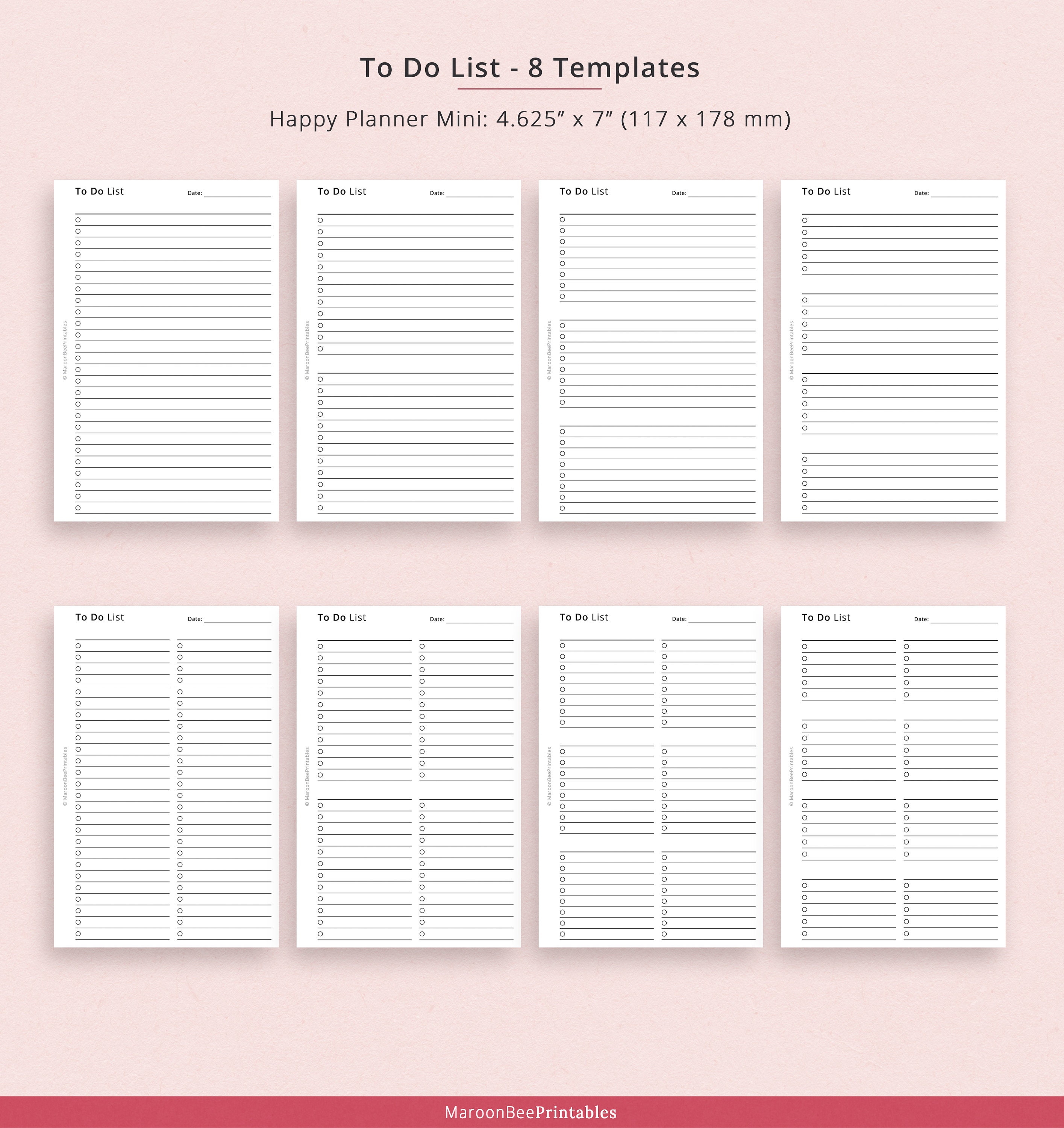 Editable to Do List Bundle Fillable to Do Lists Editable - Etsy