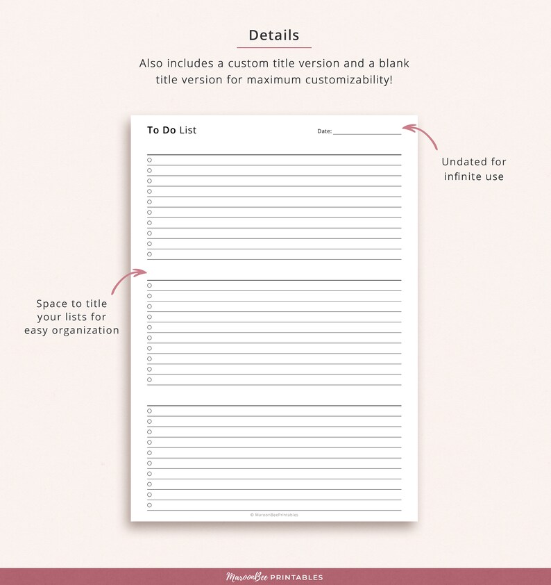 Editable to Do List Printable Planner Insert Editable - Etsy
