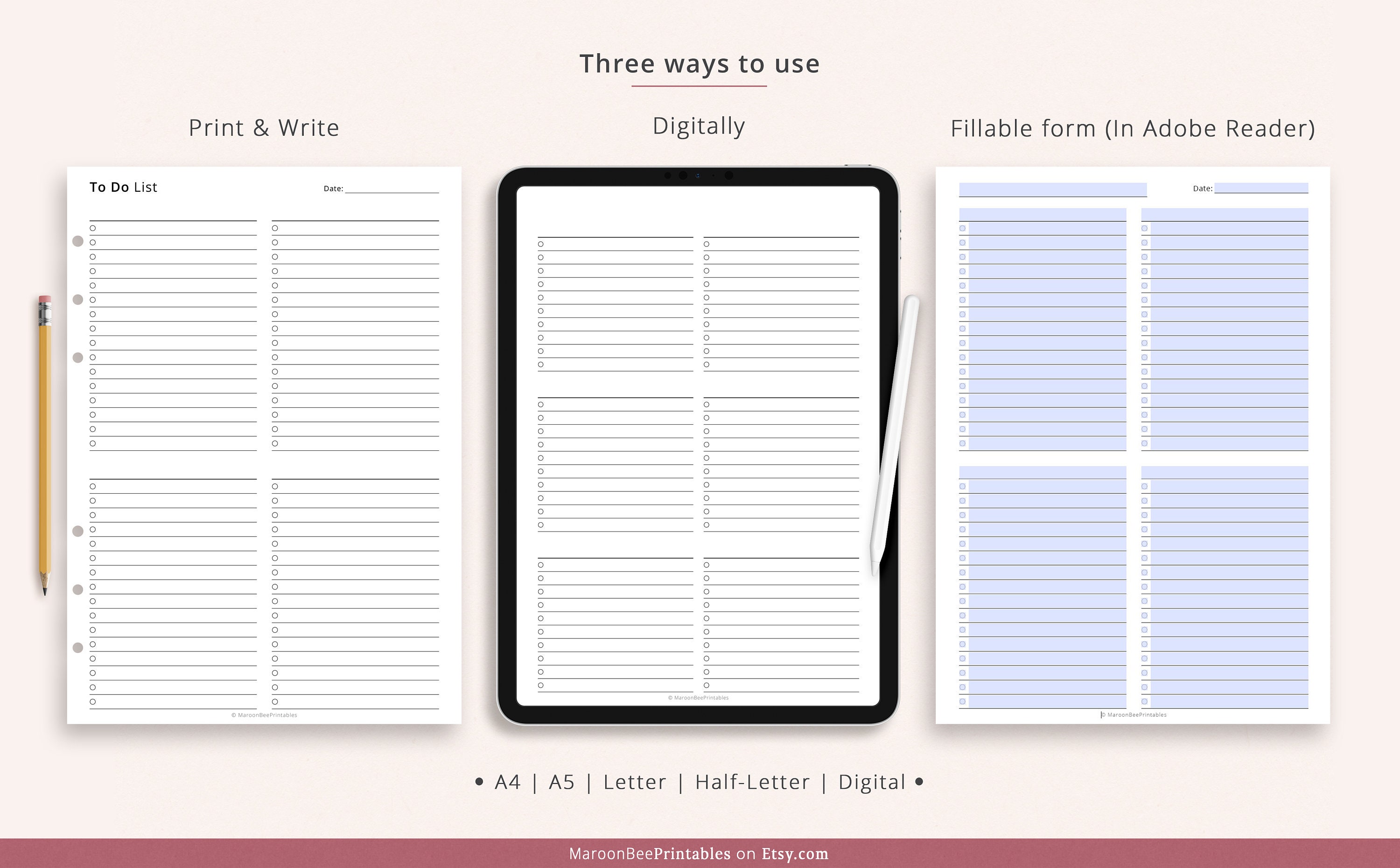 Editable to Do List Bundle Fillable to Do List Pack - Etsy Canada