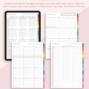 Undated Portrait Digital Planner, Goodnotes Planner, Digital iPad ...