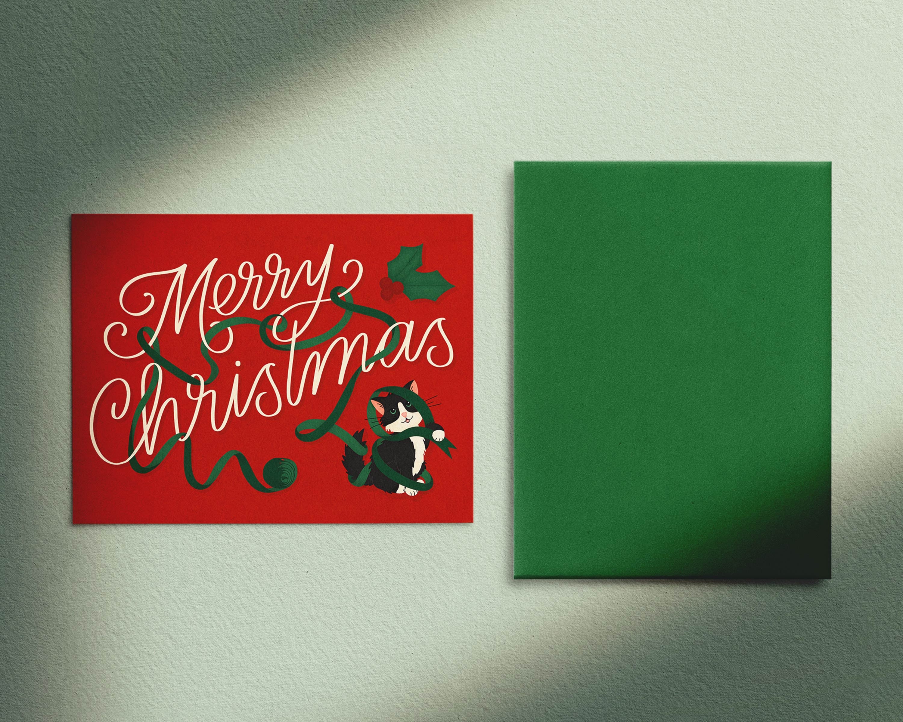 Merry Christmas Greeting Card / Holiday Greeting Cards / Merry ...