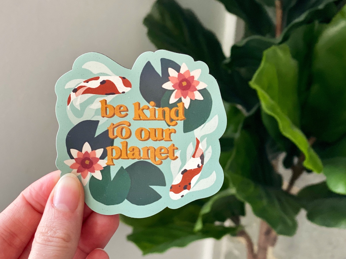 Be Kind to Our Planet Magnet - 3" | Weatherproof Magnet, Fridge Magnet ...
